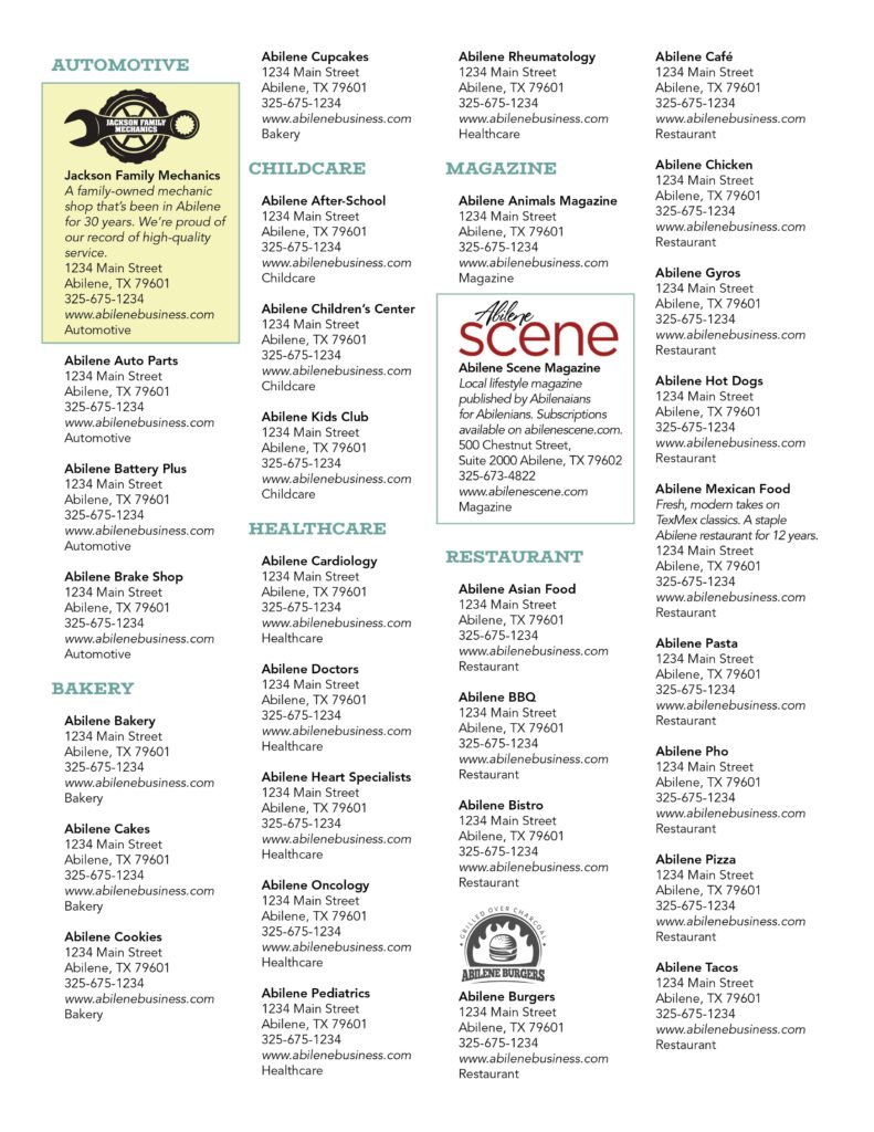 Chamber Community Guide - Abilene Scene
